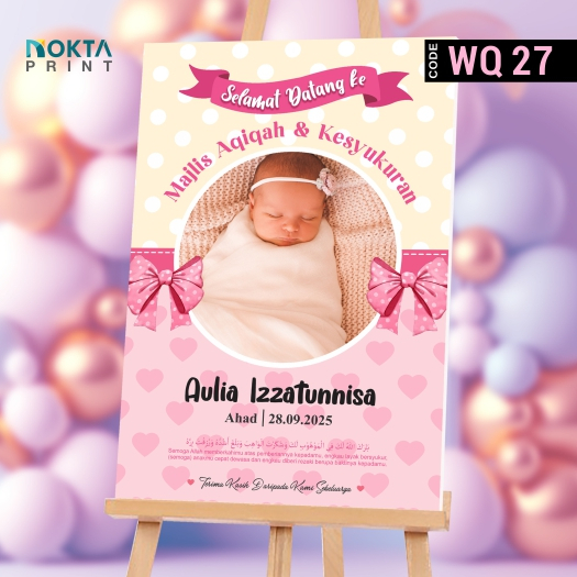 💖Welcome Board Aqiqah💖Majlis Kesyukuran | Welcome Board | Sticker ...