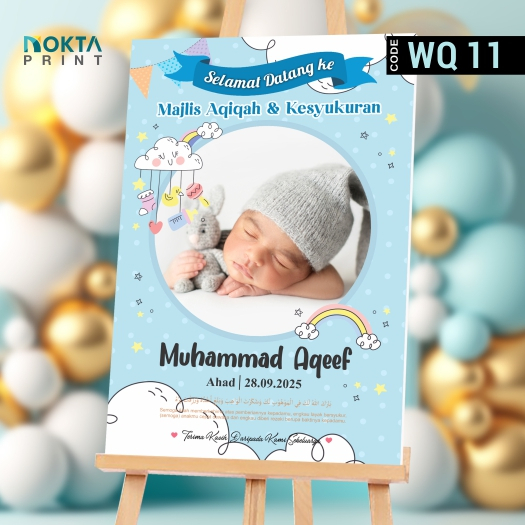 💖Welcome Board Aqiqah💖Majlis Kesyukuran | Welcome Board | Sticker ...