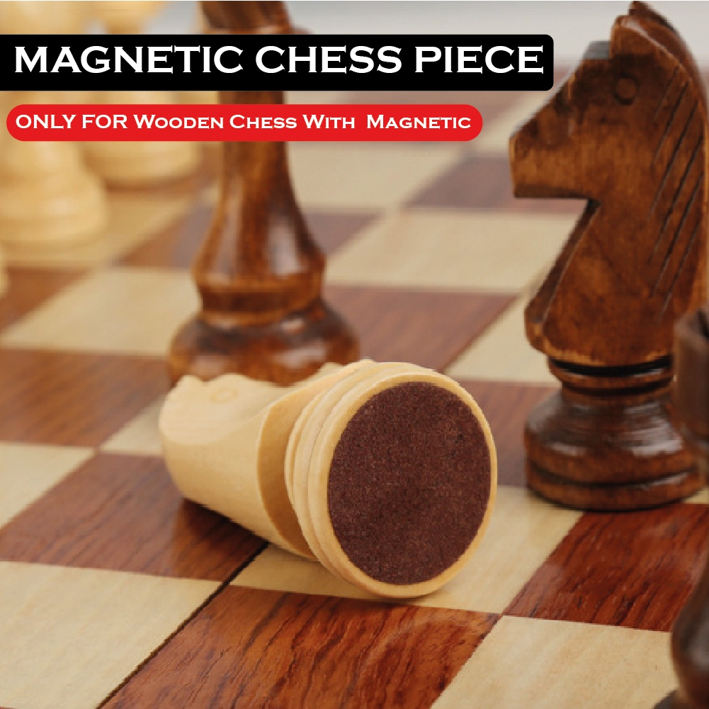 Chess Set Board Wooden Magnetic Foldable Chess Board Portable Papan ...