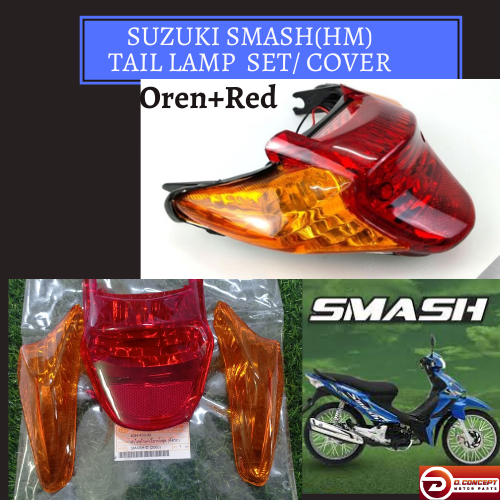 Suzuki SMASH 110 - 【HM】Tail Lamp Lampu Belakang (Cover/ SET) (Merah ...