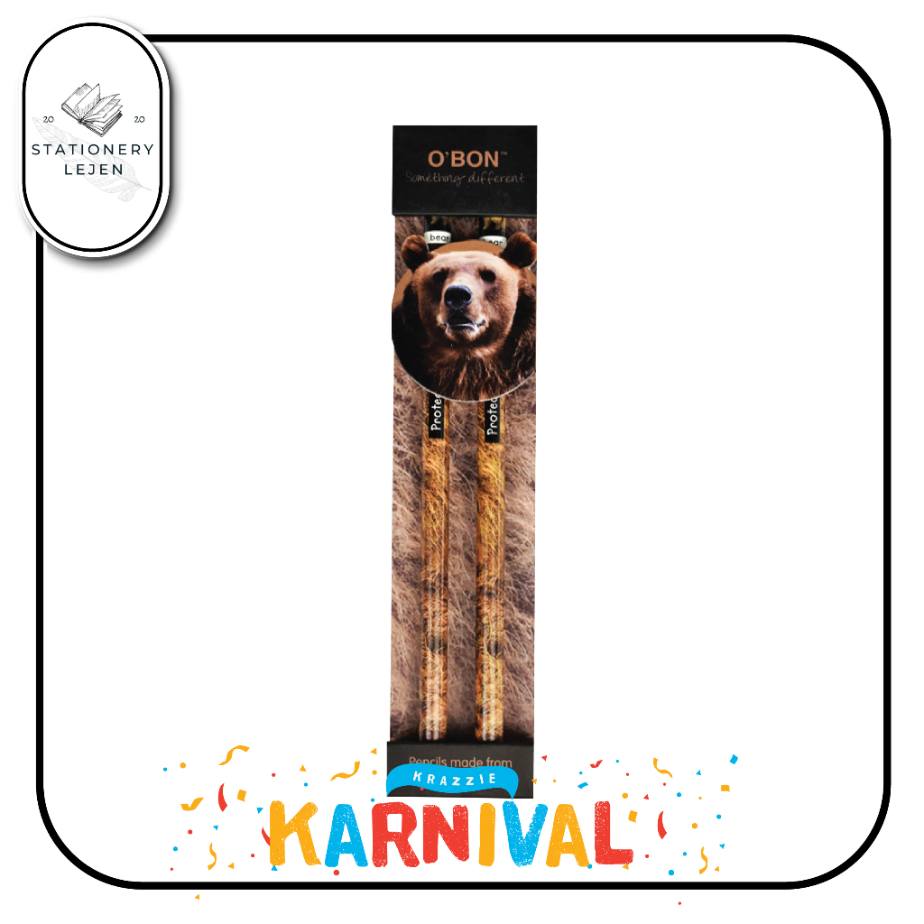 Stationery Lejen - 2B Wildlife OBON Eco Pencils - Animals | Shopee Malaysia