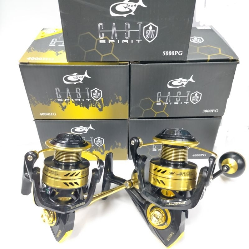 NEW G-TECH fishing reel CAST SPIRIT SW3000PG 4000PG 5000PG 4000HG ...