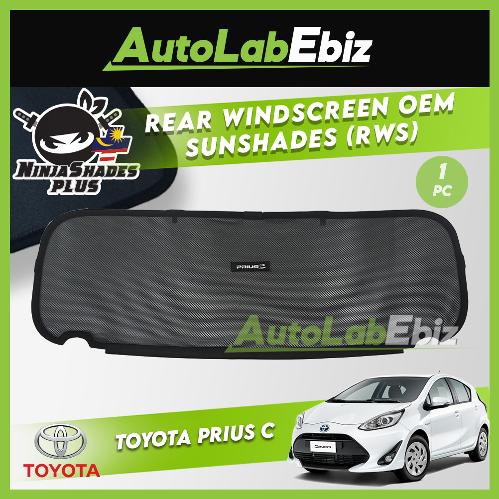 Toyota Prius C NinjaShades Plus Rear Windscreen OEM Sunshades (RWS ...