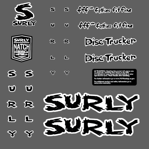 Surly disc Trucker decals sticker for bicycle frame | Shopee Malaysia