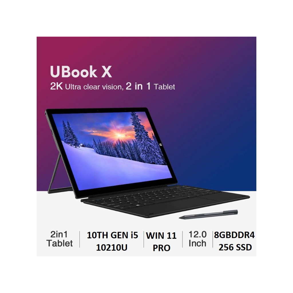 CHUWI 2024 UBOOK X i5 10210Y 12" 2k IPS display Win11 Pro 12GB RAM 1TB ...