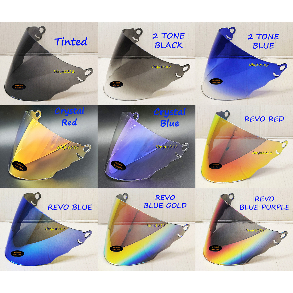 VISOR ARC RITZ - TINTED / CHROME / 2 TONE ( BLACK / BLUE ) / CRYSTAL ...