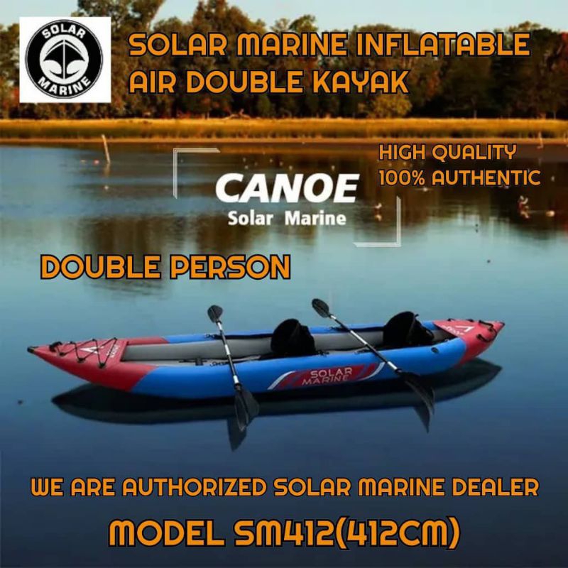 Original Solar Marine Inflatable Air Kayak Double Person Fishing Canoe ...