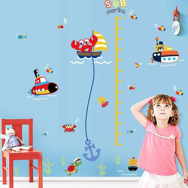 DIY height measurement wall stickers for child room | ukur ketinggian ...