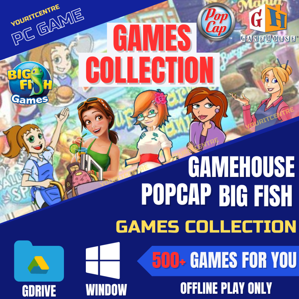 [PopCap, Game House, BigFish] 500+ Classic PC Games Time Managements ...