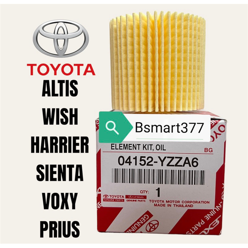 Toyota oil filter dual vvti engine 04152-yzza6 wish/altis/harrier ...