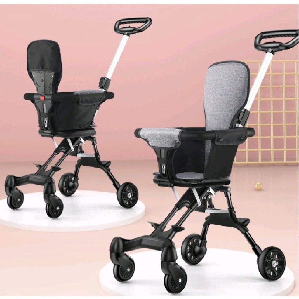 READY STOCK MALAYSIA MAGIC STROLLER TWO WAYS AND 4 WHEELS LIGHT WEIGHT ...