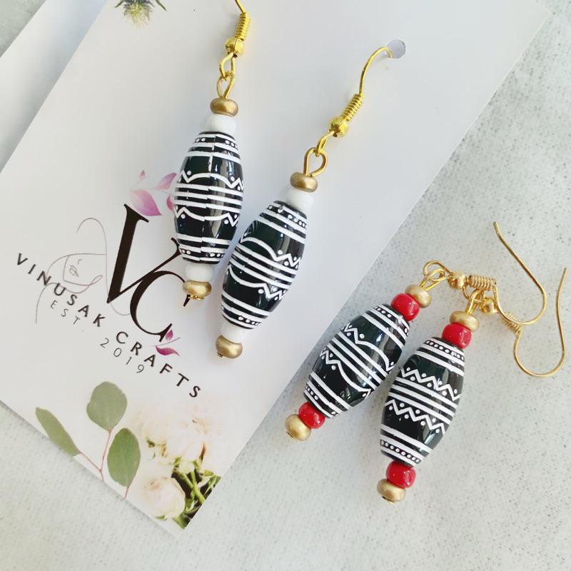 Vinusak Crafts | Handmade Beaded Earrings | Borneo Crafts | Sabah ...