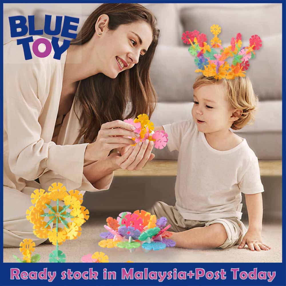Building Blocks Snowflake Plate Children's Plastic Assembly Toys ...