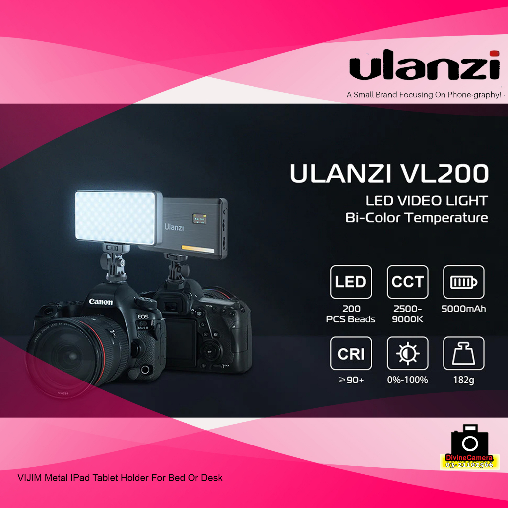 Ulanzi VL-200 Rechargeable Bi-Color Video Light | Shopee Malaysia
