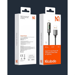 MCDODO CA-3620 Digital Pro Auto Power Off Transparent USB Data Cable 3A Super Fast Quick ...