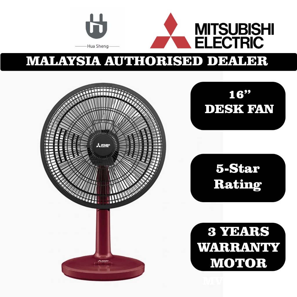 MITSUBISHI D16A-GB-P 16'' Electric Desk TABLE Fan (3 YEAR WRRANTY MOTOR ...