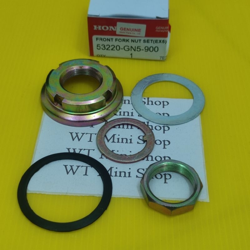 HONDA EX5 EX5 DREAM FRONT FORK NUT COMPLETE SET ORIGINAL THAI HONDA WT ...