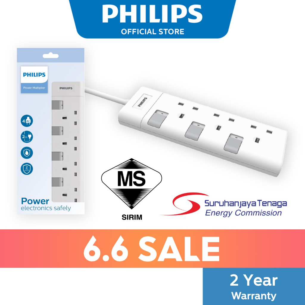 Philips Extension Socket SIRIM Certified Multiple Plug Power Strip ...