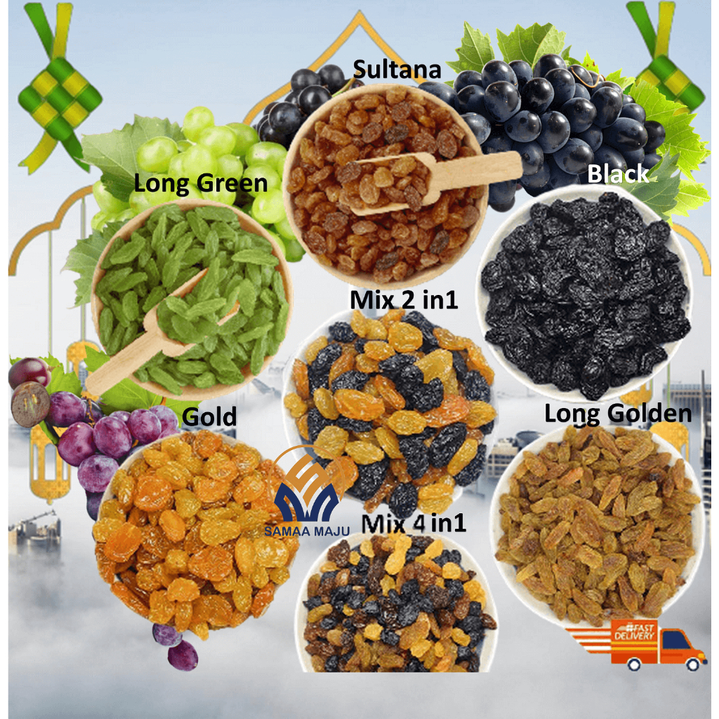 Mix kismis Jumbo Black Kismis , golden Kismis , sultana Kismis Green ...