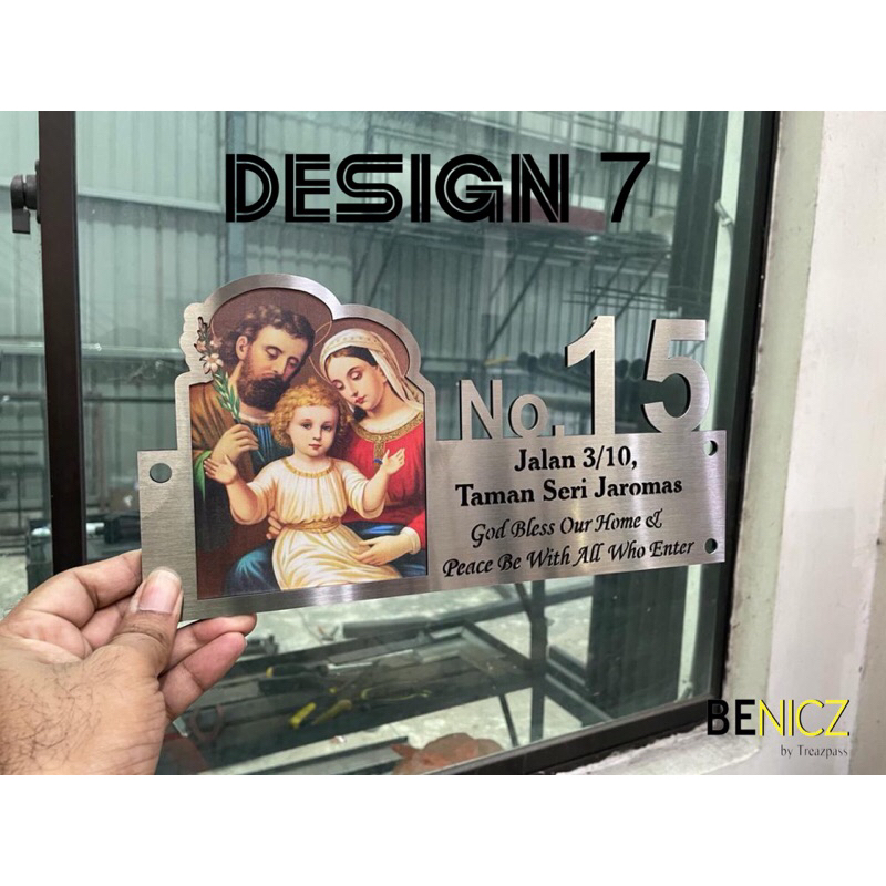 Christian ️ Jesus House Number Plate Stainless Steel /Rumah nombor ...