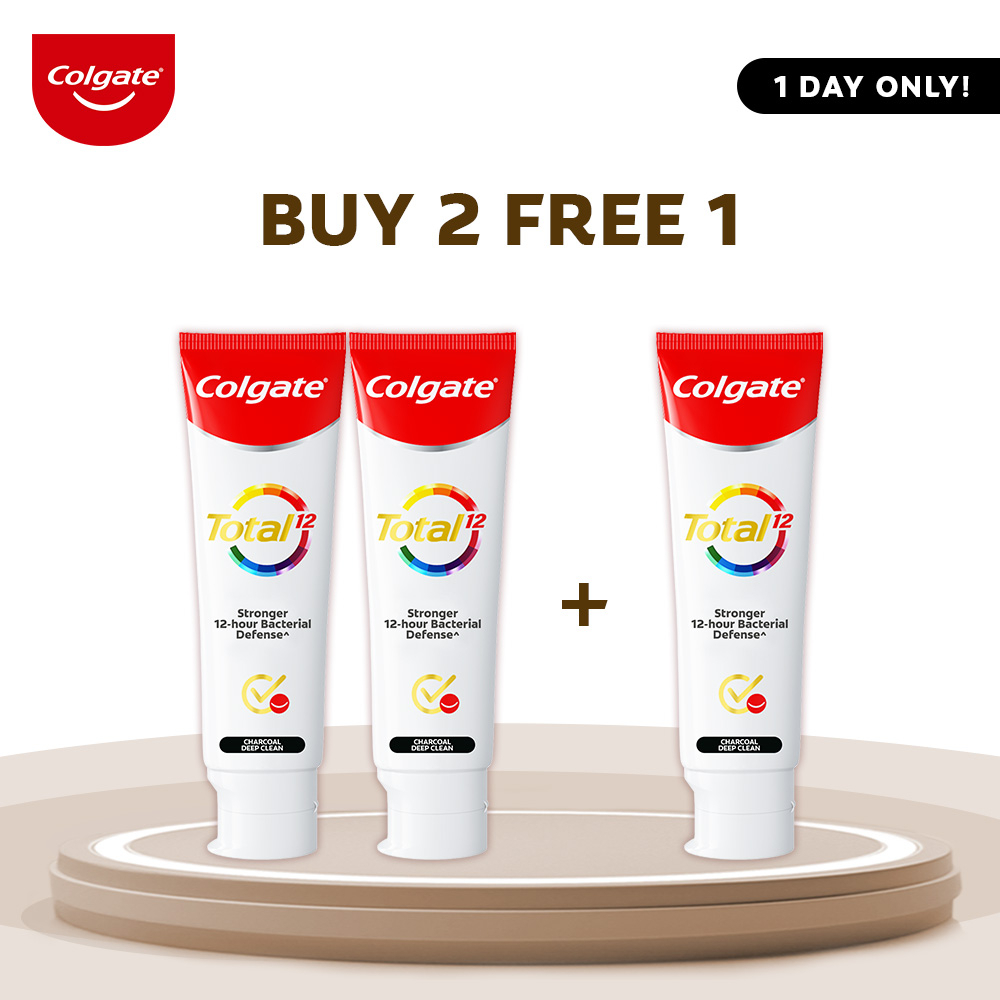 [Shopee Exclusive B2F1] Colgate Total Charcoal Clean Toothpaste 150g ...