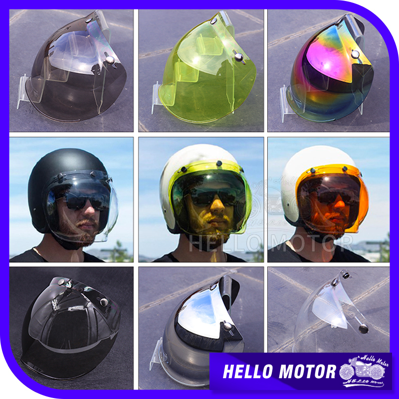 BOGO Visor Motorcycle Helmet Visor Bubble Shield Visor Full Face Mirror ...