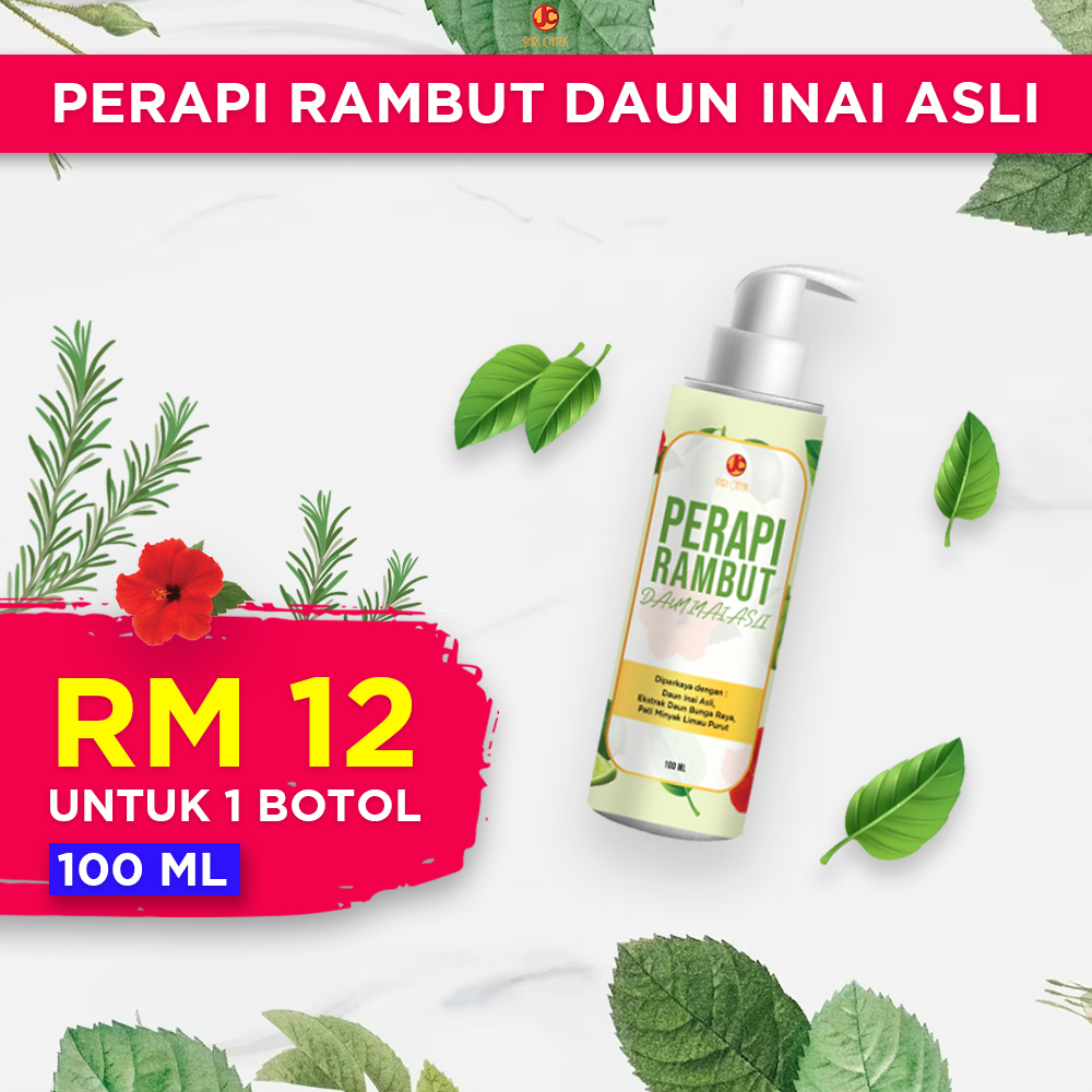 Syampu & Perapi Rambut Daun Inai Khas Untuk Rawat Rambut Gugur ...