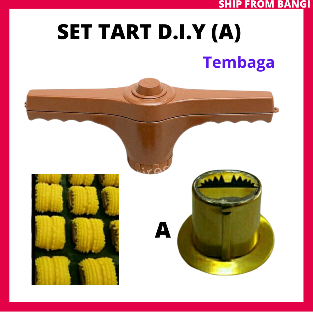 Acuan Tart Nenas DIY Gulung Semperit Klasik Tembaga Stainless Steel ...
