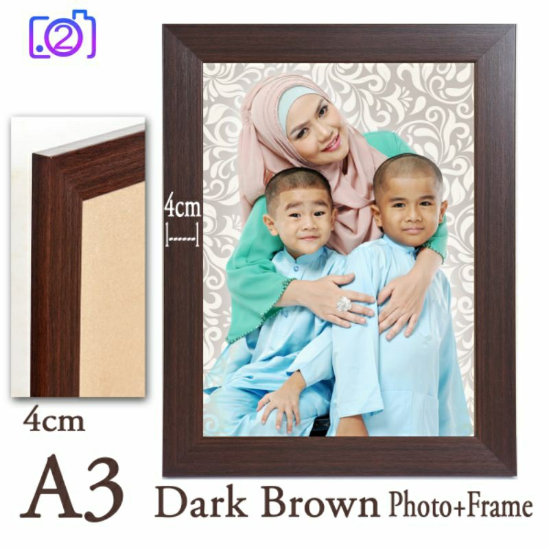 Photo + frame #Size A3 to A2#12R to 20R#Gambar Dan Bingkai#Glassless | Shopee Malaysia