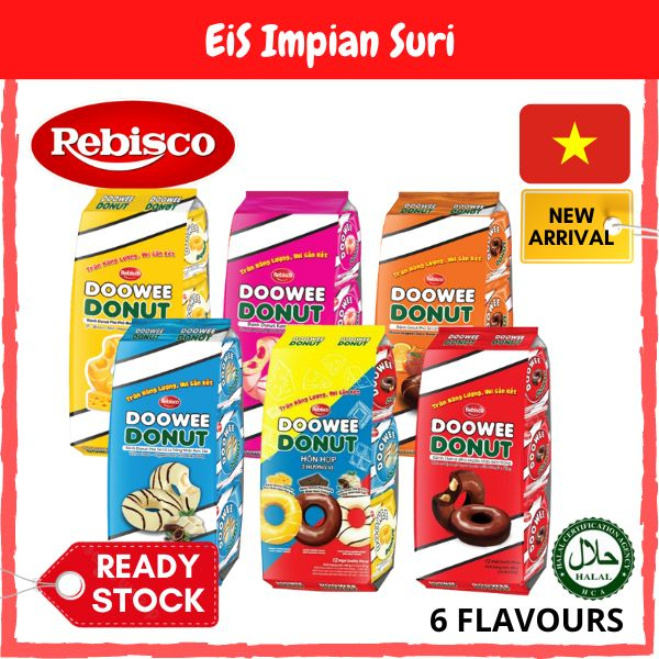 Ready Stock Rebisco Doowee Donut 290g 360g White Strawberry Orange