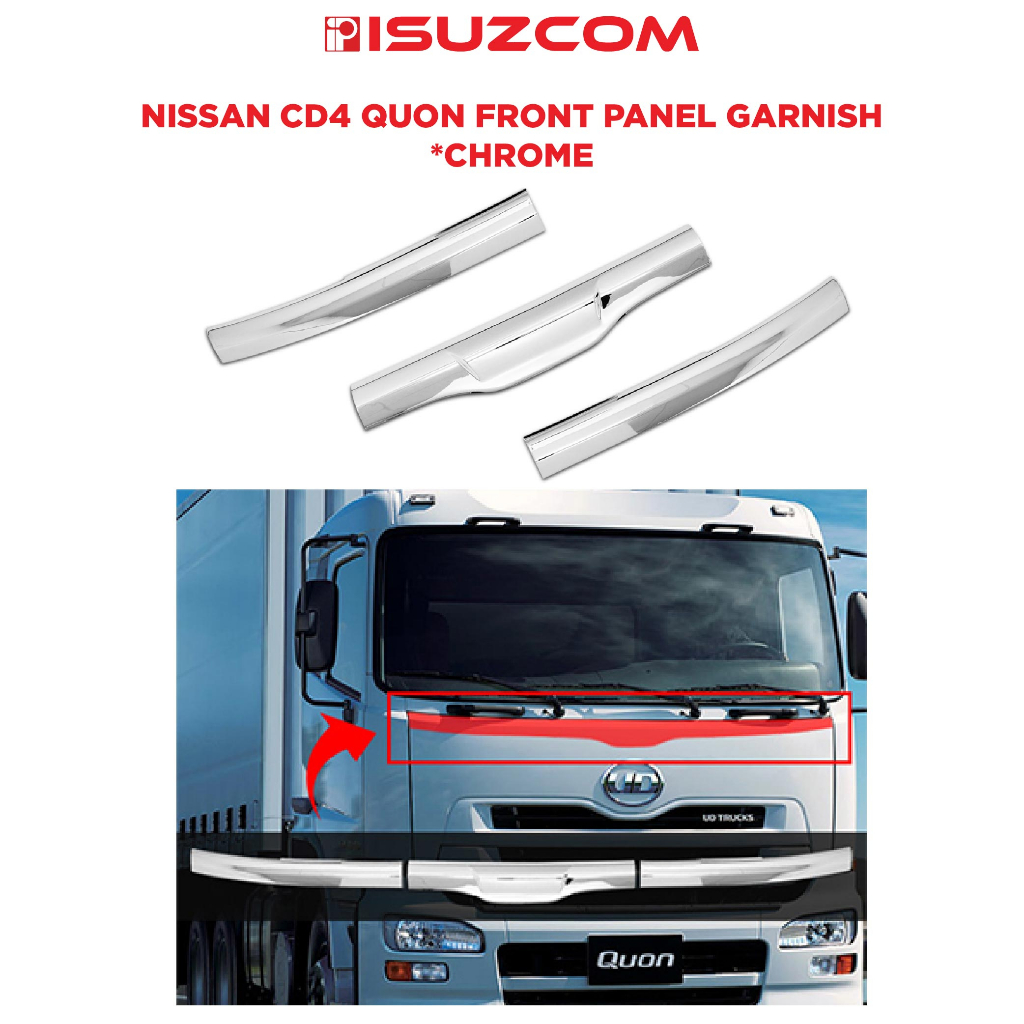 Nissan UD QUON CD4 Front Panel Garnish Chrome Set | Shopee Malaysia