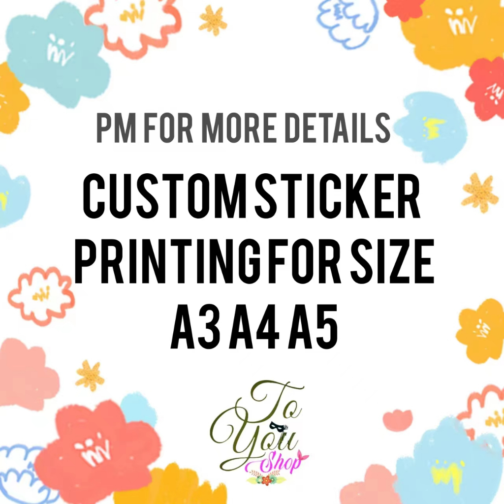 Custom Sticker Label Colour Printing Available For Size A3 A4 A5 Paper ...