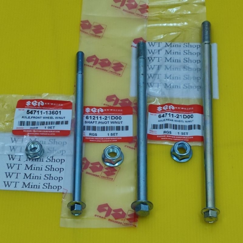 SUZUKI RG SPORT RGV FRONT REAR WHEEL SWING ARM SHAFT ORIGINAL THAI ...