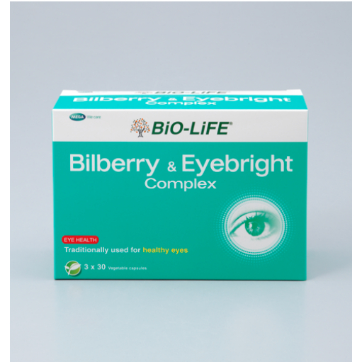 Biolife Bilberry & Eyebright Complex 30'sx3 FOC 30's | EYE HEALTH (EXP ...