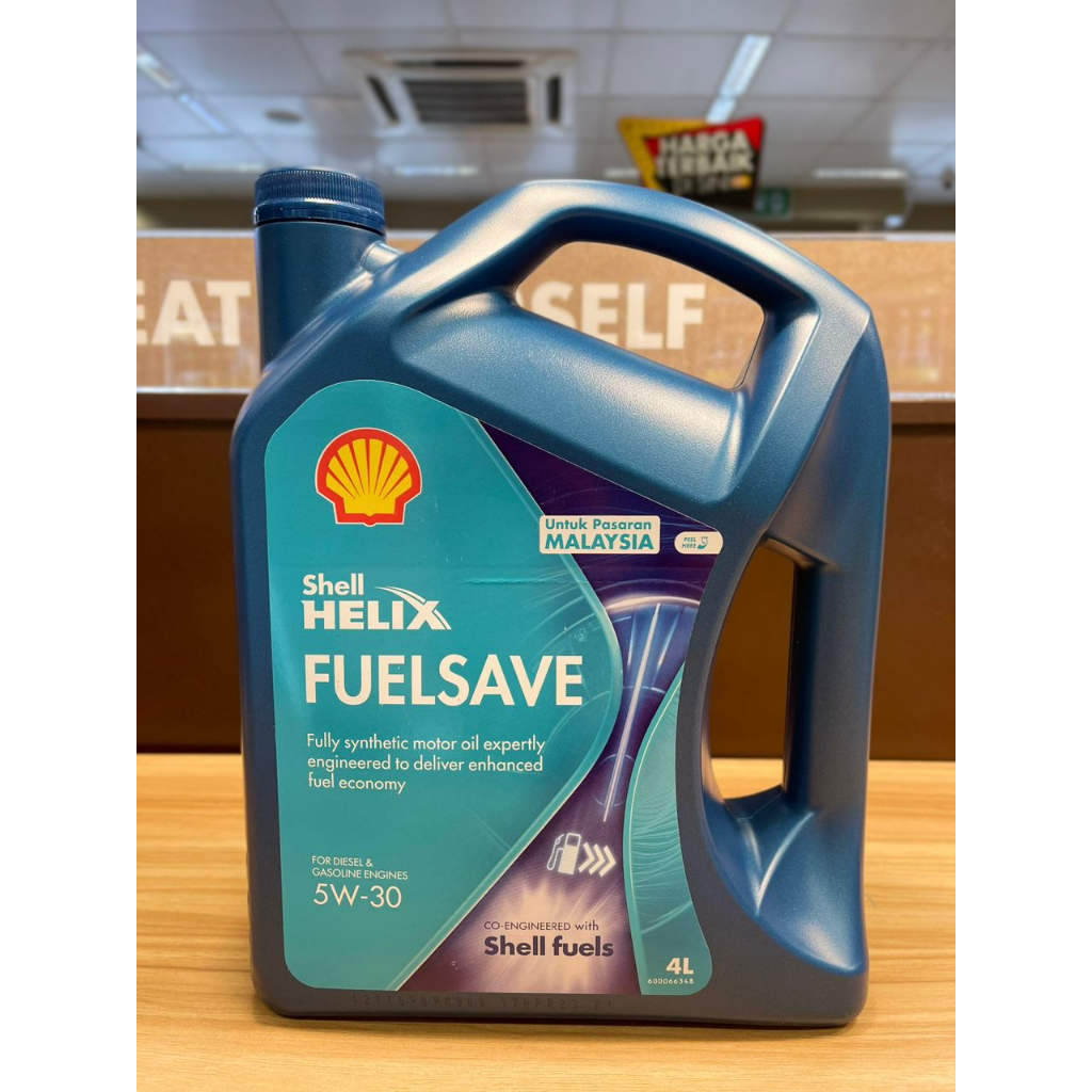 SHELL HELIX FUELSAVE FULLY SYNTHETIC 5W-30 4L (100% ORIGINAL LUBRICANT ...