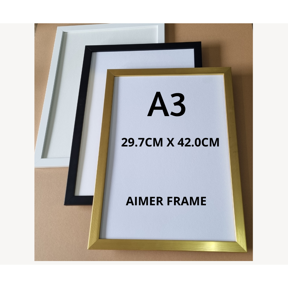 AIMER FRAME A3 OFFICE / HOME DOCUMENT / POSTER FRAME GOLD / SILVER ...