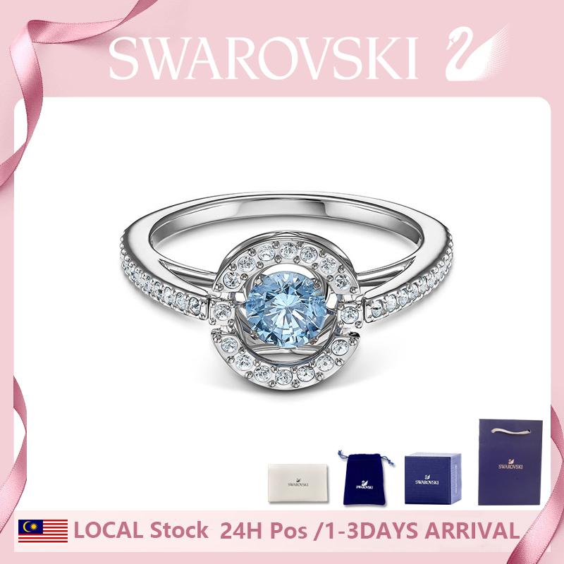 [MY Stock]Couple Rings Gift Original Swarovski Shiny Diamond Wedding ...