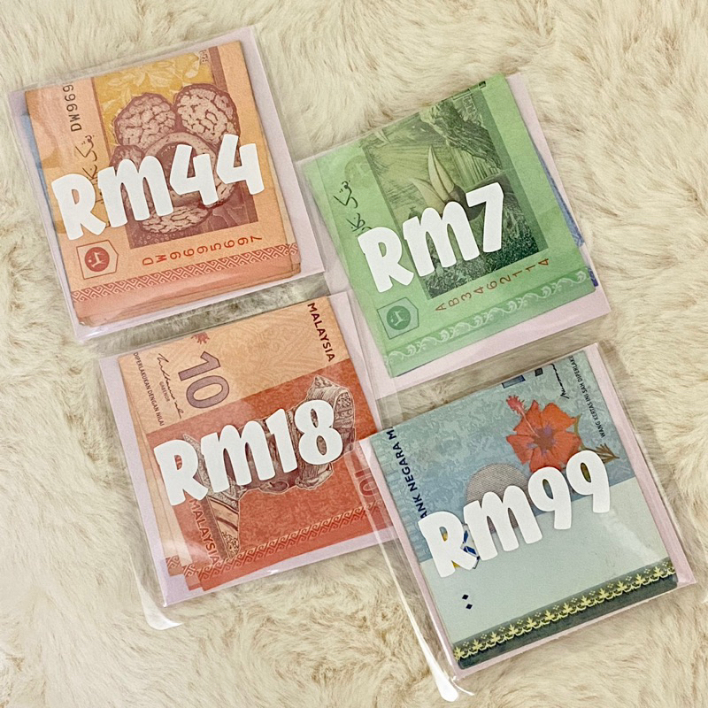 (SEE THRU + GLITTER BACKING) MINI MONEY ENVELOPES (RM1-RM100) | Shopee ...