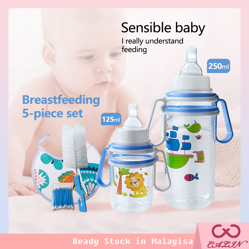 125ML/250ML Set Botol Susu Baby Newborn Milk Feeding Bottle Botol Susu ...