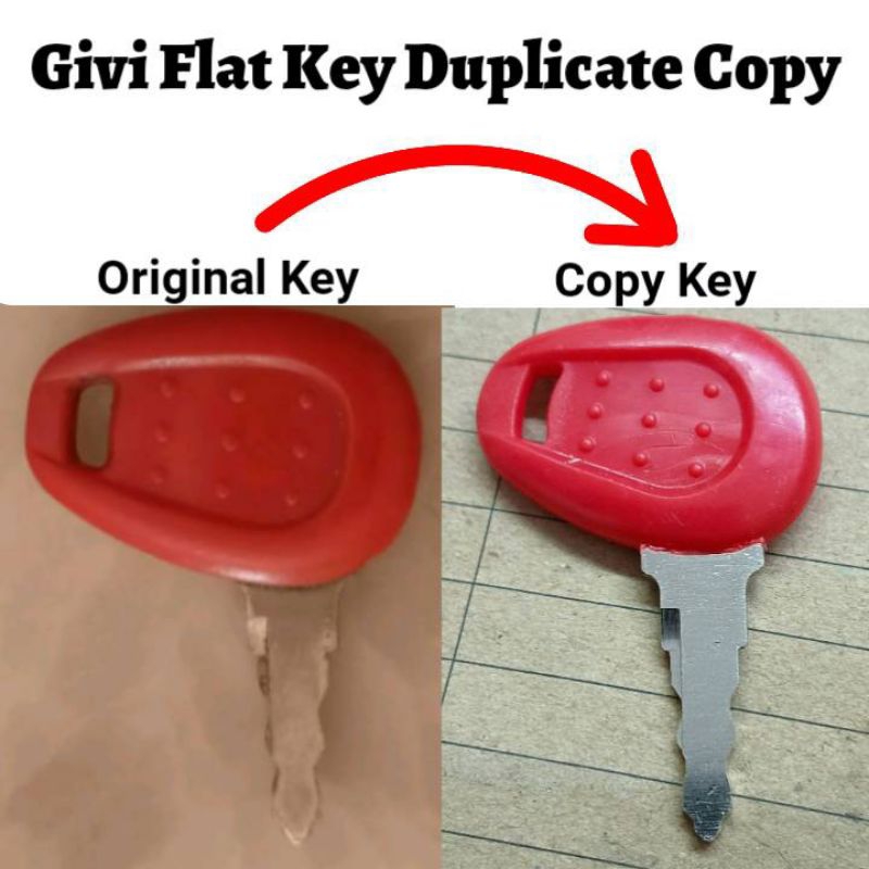 givi flat key with key cut. provide a key photo | Shopee Malaysia