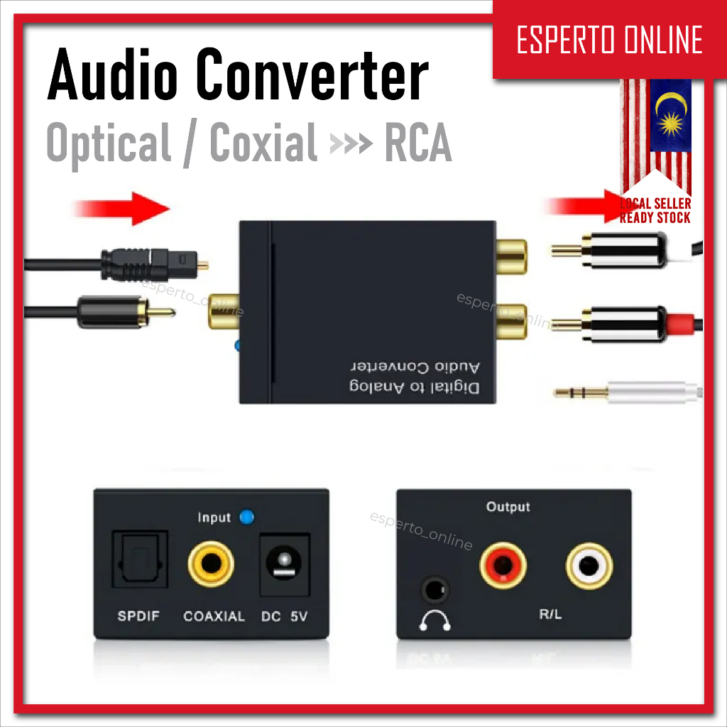 𝟐𝟒𝐡𝐫 𝐒𝐡𝐢𝐩 📦 Digital to Analog Audio Converter DAC Mini Toslink ...