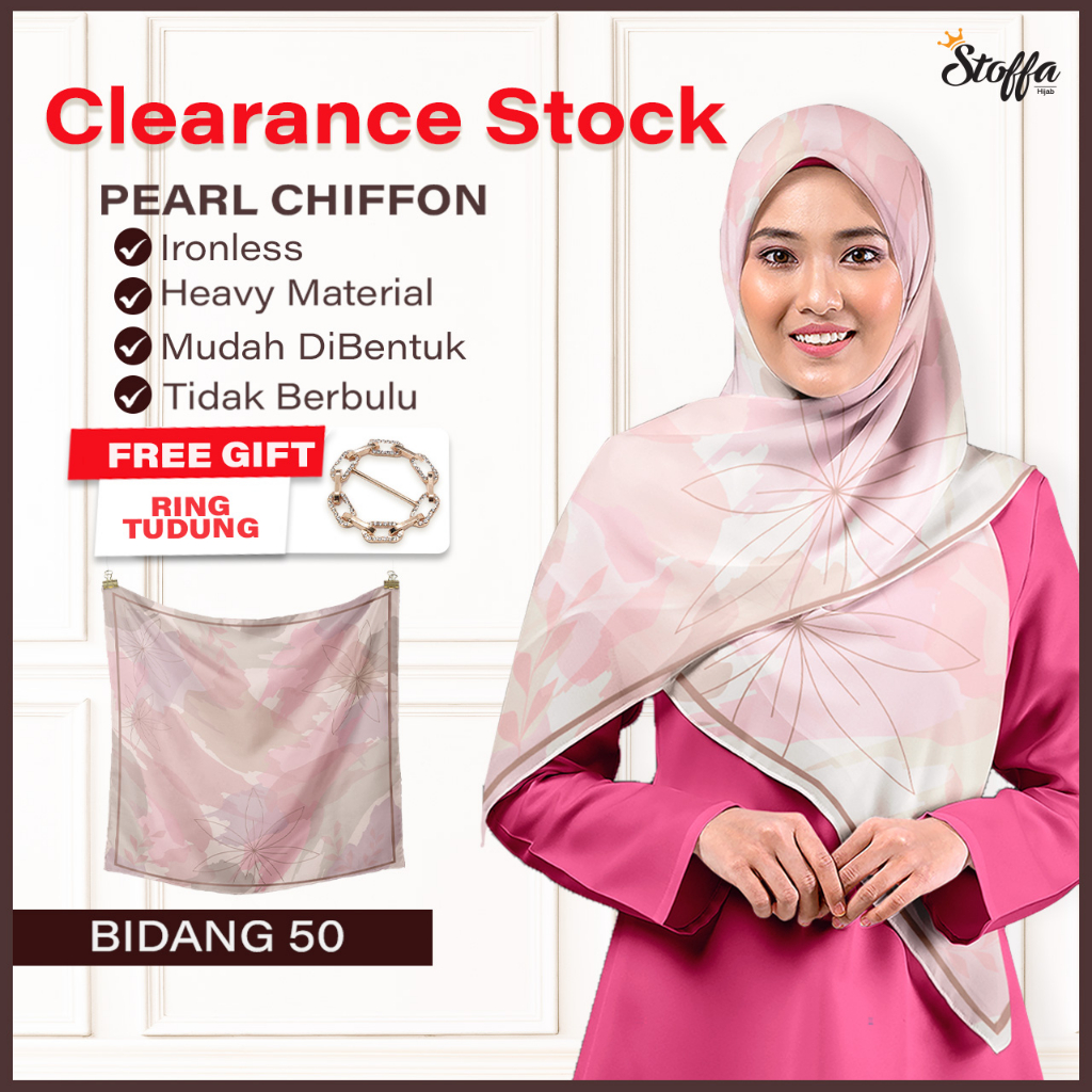 [STOFFA HIJAB] Tudung Bawal Bidang 50 | Mimosa Pink | Bawal Chiffon ...