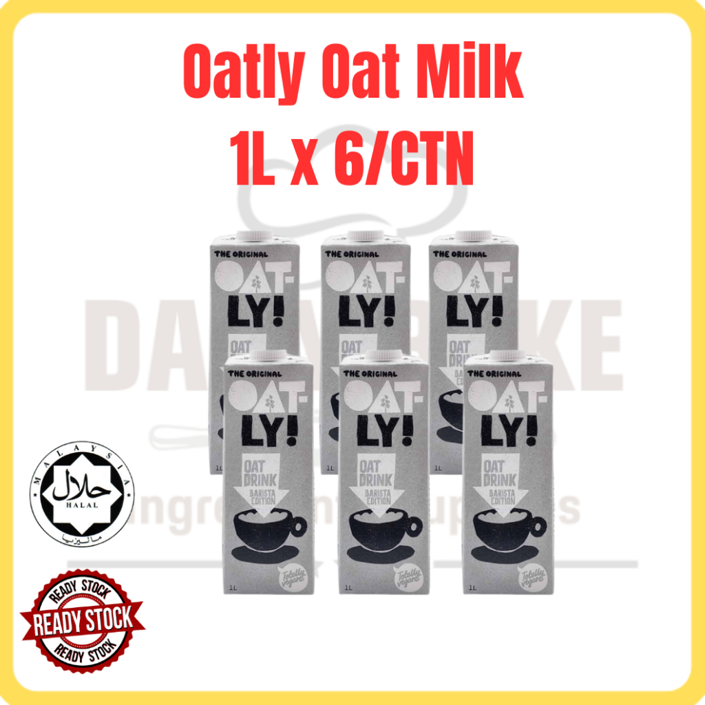 Oatly Oat Milk 1L x 6/CTN/Susu Oat/燕麦奶/Beverage/Minuman/饮料/Barista/咖啡师 ...