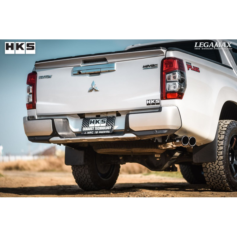HKS LEGAMAX MUFFLER SIDE TWIN CARBON Ezhaust FOR MITSUBISHI TRITON MQ/NEW TRITON 2019 2020 2021 ...