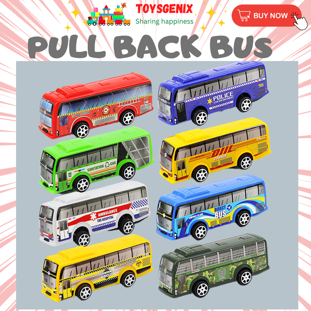 ToysgeniX Gift For Kids Toys Pull Back Bus Toy Pull Back Car Bus Toy ...