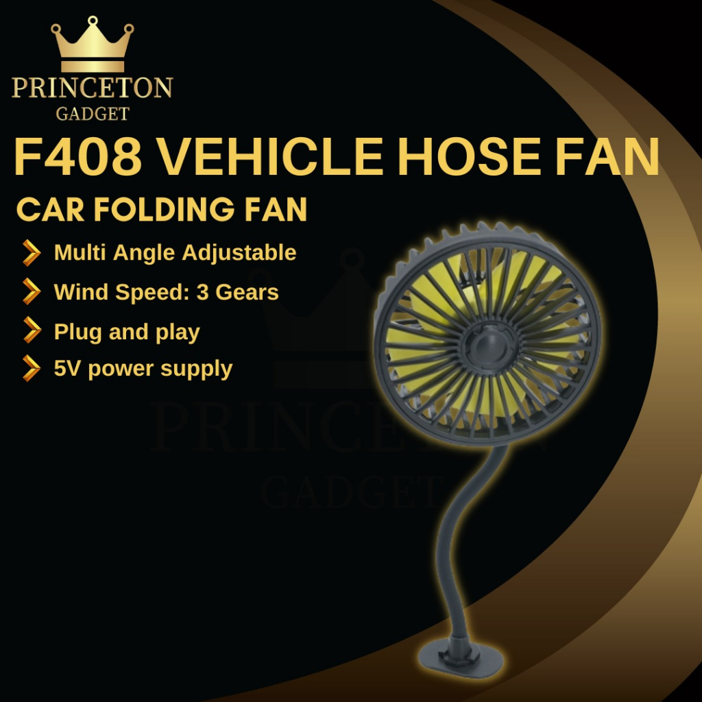 F408 Car folding fan Silicone Hose Fan Multi Angle Adjustable Usb Fan ...