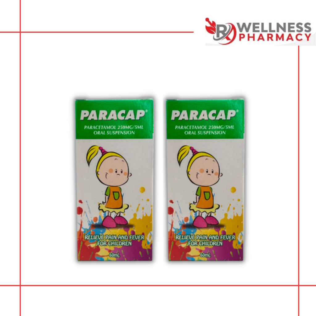 PARACAP Suspension 250mg/5ml - Orange 60ml {FEVER & PAIN RELIEF ...