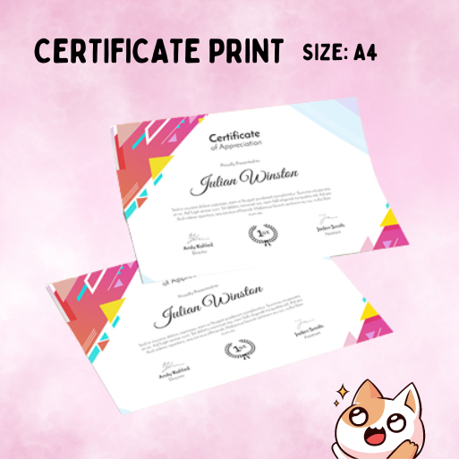 Certificate Print / Sijil Printing/ A4 | Shopee Malaysia