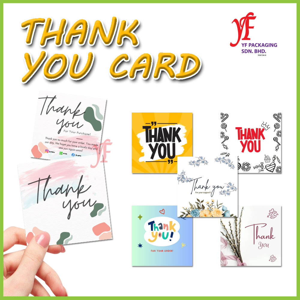 Thank You Card/Wishes Card/Memo/Giving Card/Greetings Card/Kad Ucapan ...