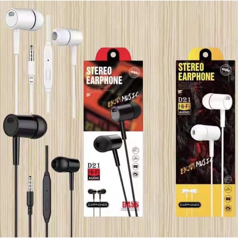 🇲🇾Ready Stock🇲🇾 D21 3.5mm Champ Earphone In-ear Stereo Sound Earphone ...